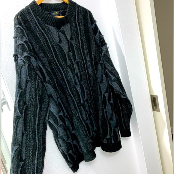 COOGI | Sweaters | Vintage Grey Knit Authentic Coogie Sweater | Poshmark